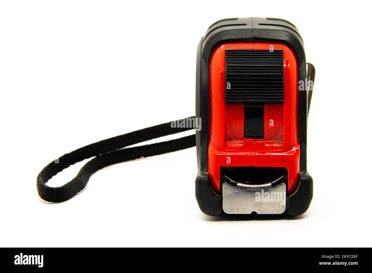 5 meter measuring tape isolated on white background, front view Stock ...