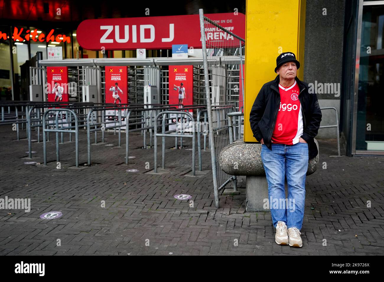 A Ajax fan ahead of the UEFA Champions League group A match at the ...