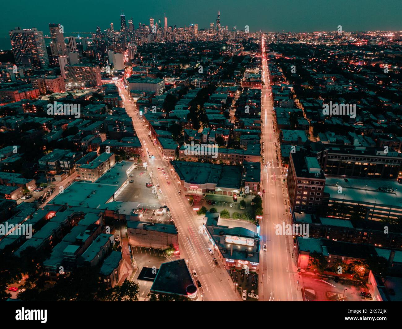 Chicago suburbs aerial hi-res stock photography and images - Alamy