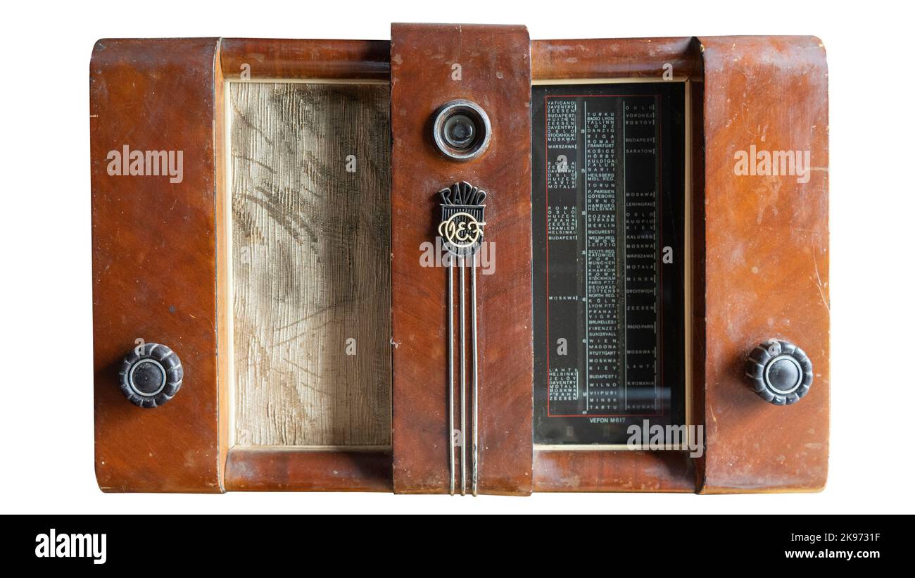 Old Vintage Radio Receiver. Antique Old Brown Radio Soviet Receiver ... Old Vintage Radio Receiver. Antique Old Brown Radio Soviet Receiver ...