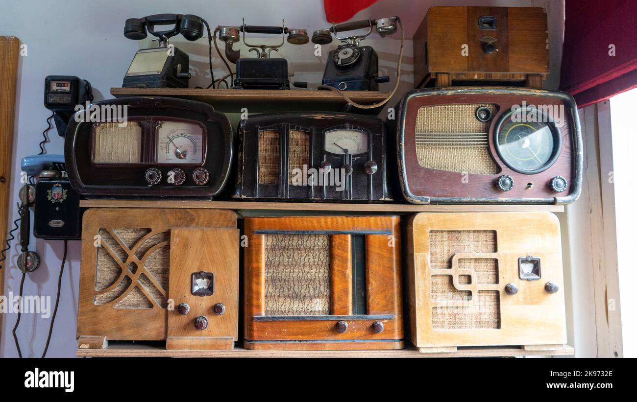 Old Vintage Radio Receiver. Antique Old Brown Radio Soviet Receiver ...