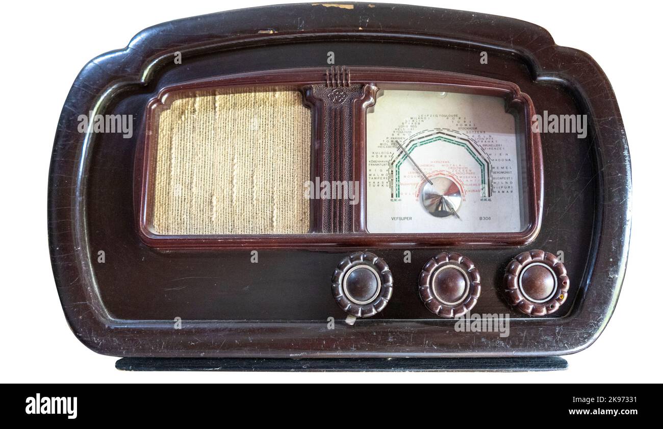 Old Vintage Radio Receiver. Antique Old Brown Radio Soviet Receiver ... Old Vintage Radio Receiver. Antique Old Brown Radio Soviet Receiver ...