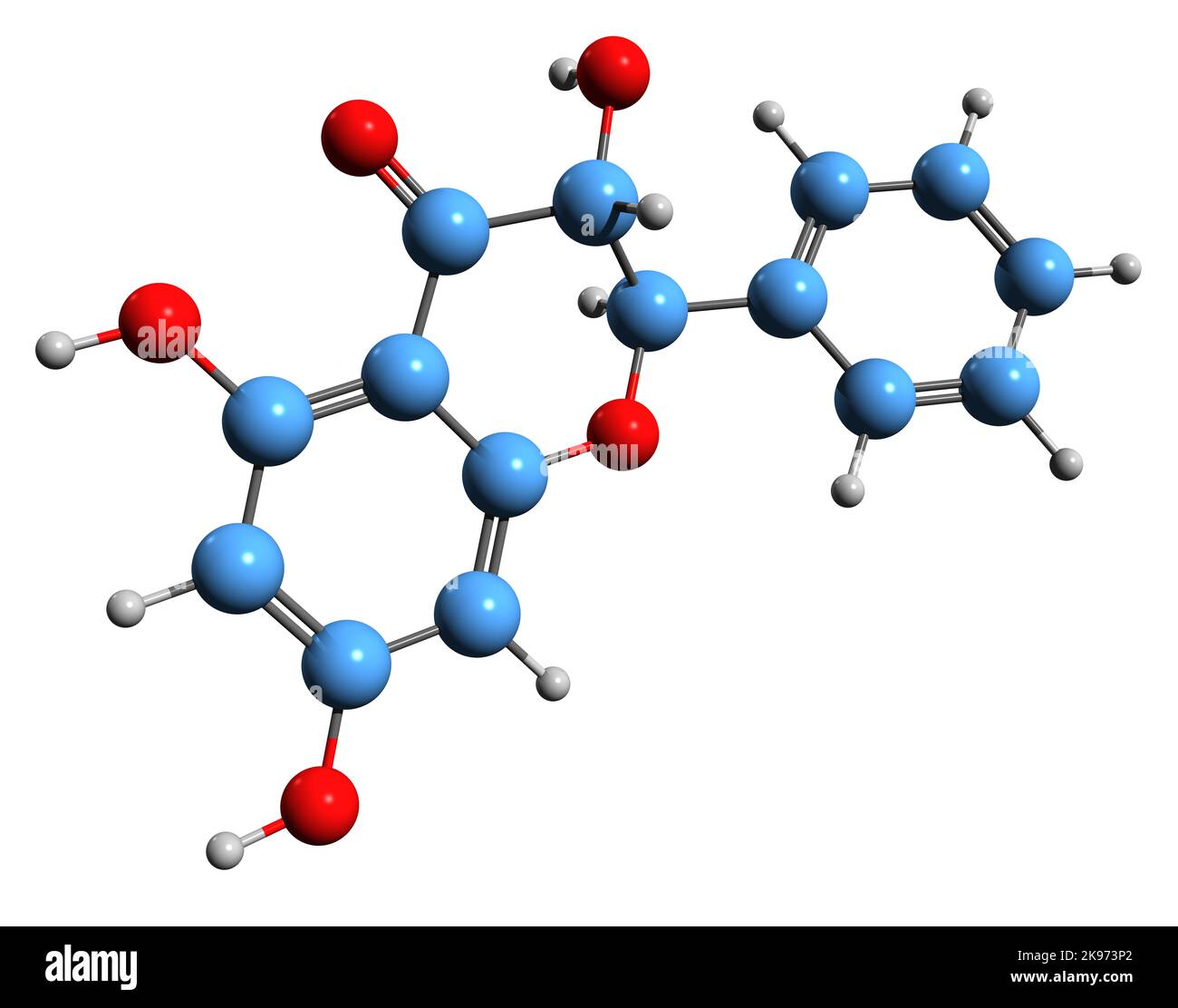 3D image of Pinobanksin skeletal formula - molecular chemical structure ...