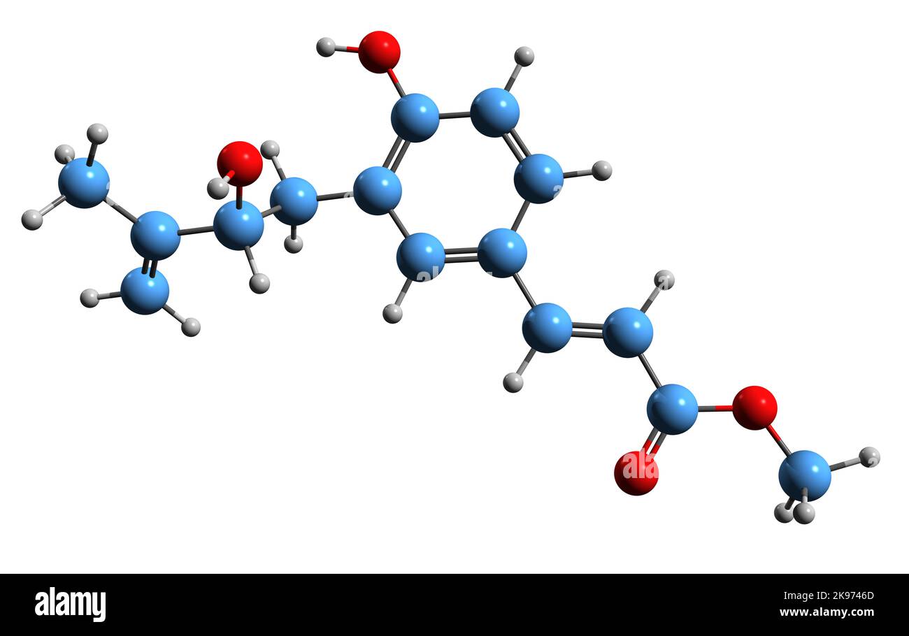 3D image of Plicatin A skeletal formula - molecular chemical structure ...