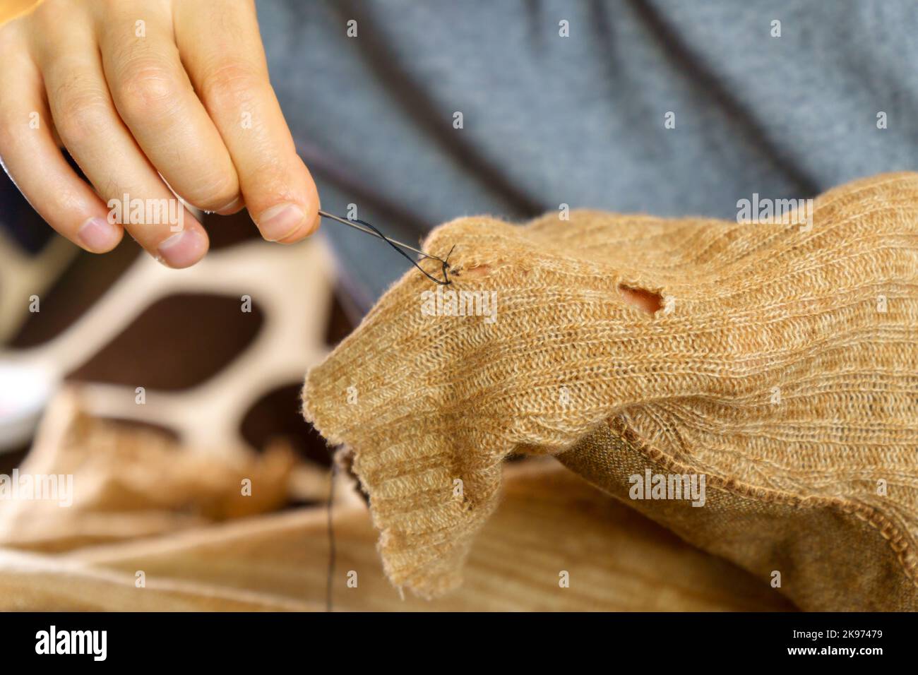 Visible mending hi-res stock photography and images - Alamy