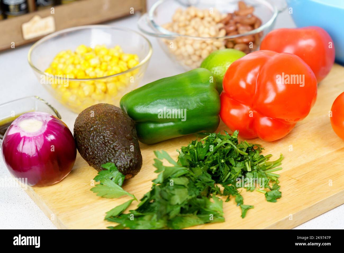 Cowboy caviar, texas caviar corn, beans, tomatoes, avocado, lime Served ...