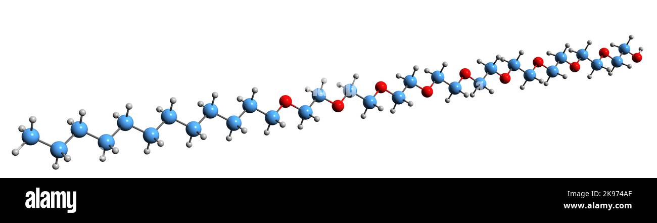 3D image of Polidocanol skeletal formula - molecular chemical structure ...