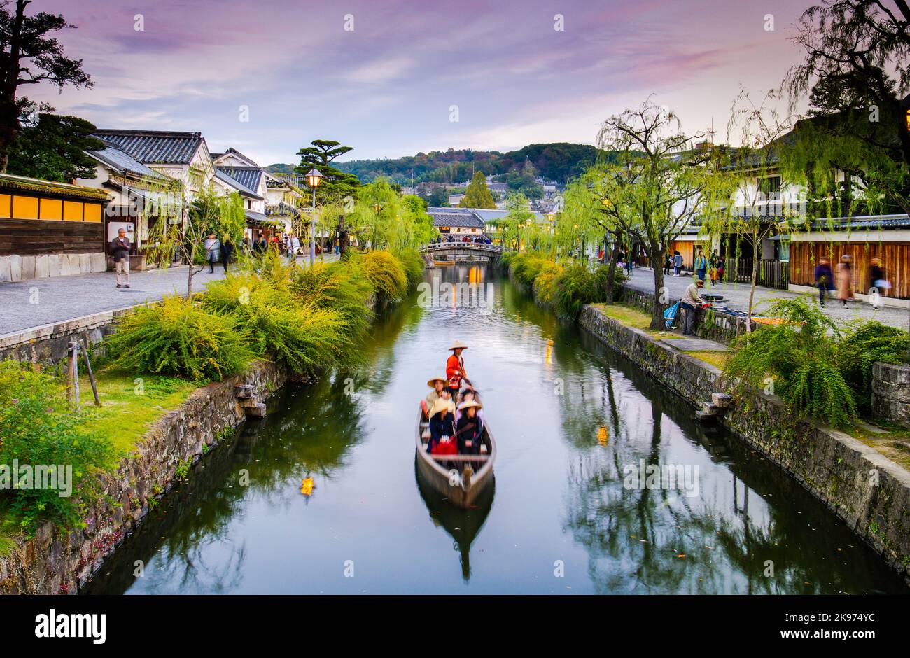 A beautiful view of the Kurashiki Bikan Historical Quarter in Japan ...