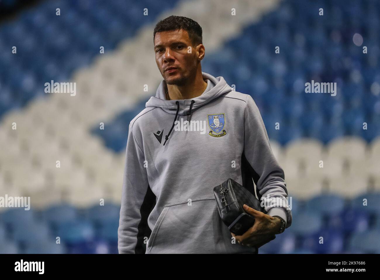Marvin Johnson #18 of Sheffield Wednesday arrives ahead of the Sky Bet ...