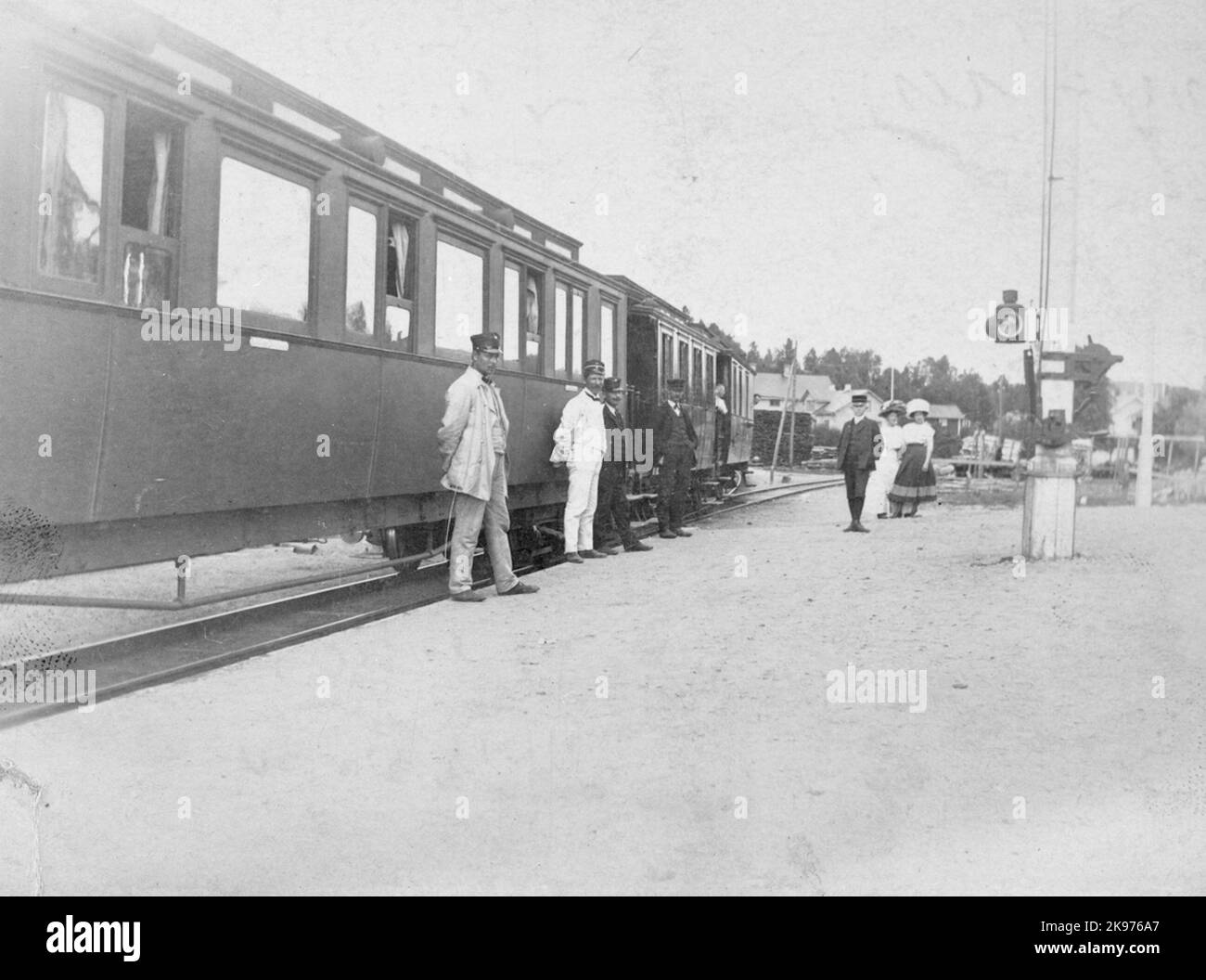 Passenger trains, on the way towards Limmared, while inauguration in ...