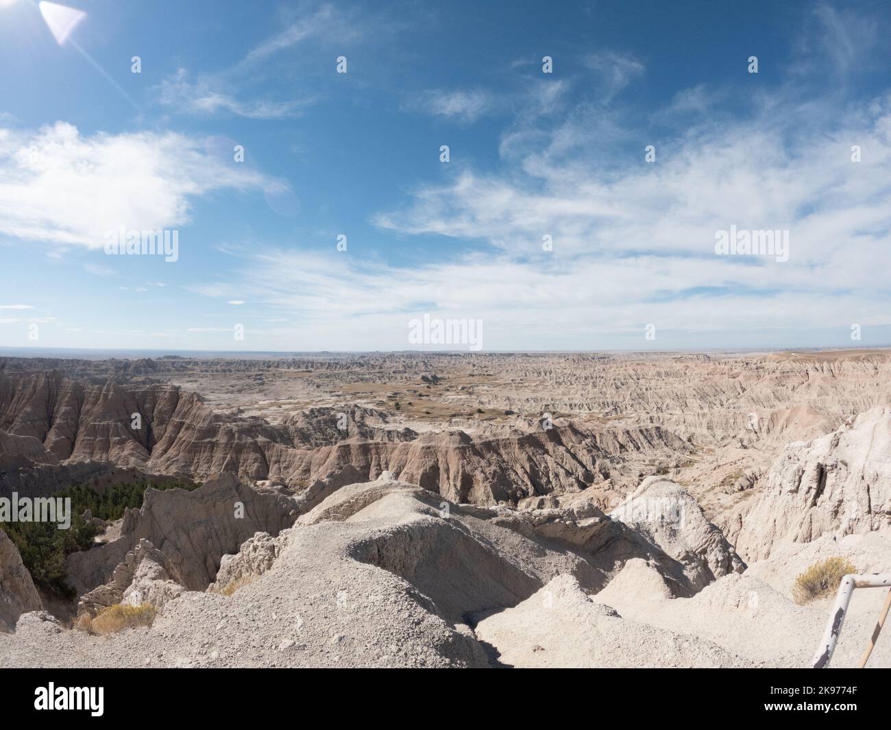 Dramatic formations and skies over Badlands National Park, South Dakota ...