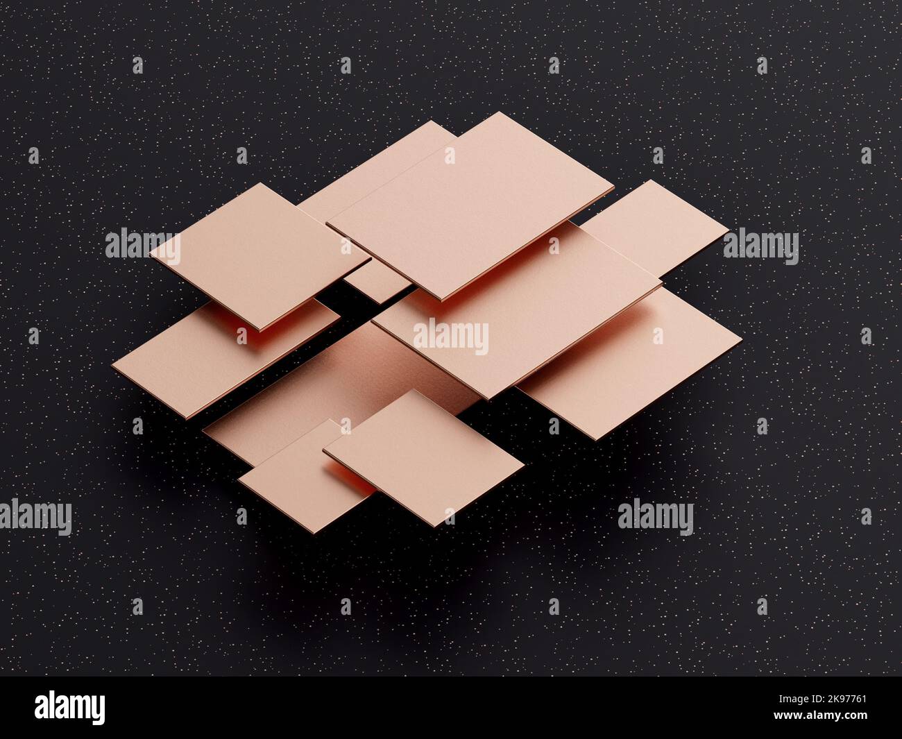 Abstract geometric shape Rose Gold, Clean product pedestal or podium ...