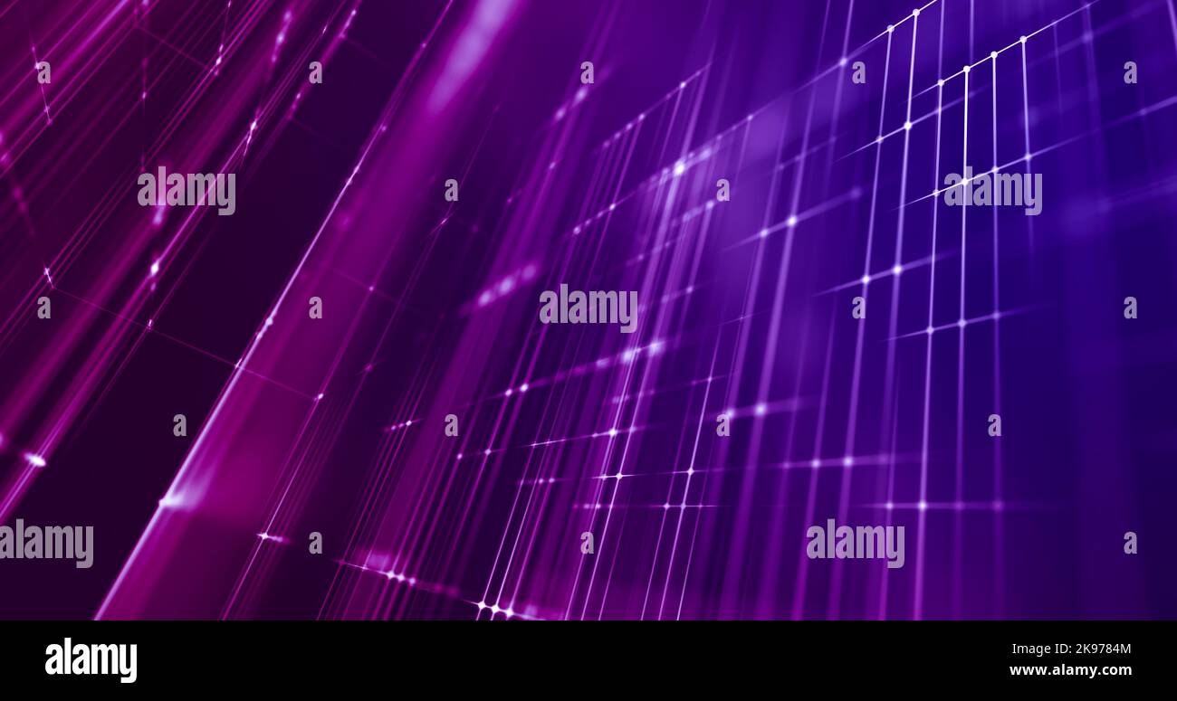 Abstract windows connected by multidimensional data dots. technology ...