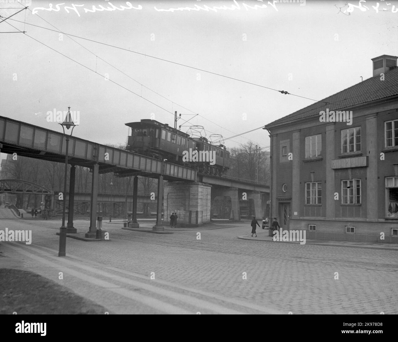 State railways, SJ D-locomotive with test car. The electrification of ...