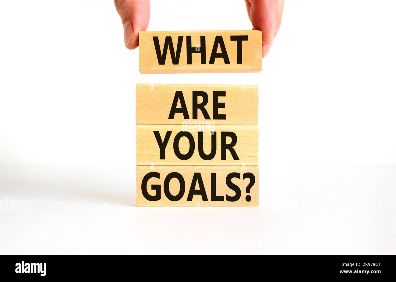 What are your goals symbol. Concept words What are your goals on wooden ...