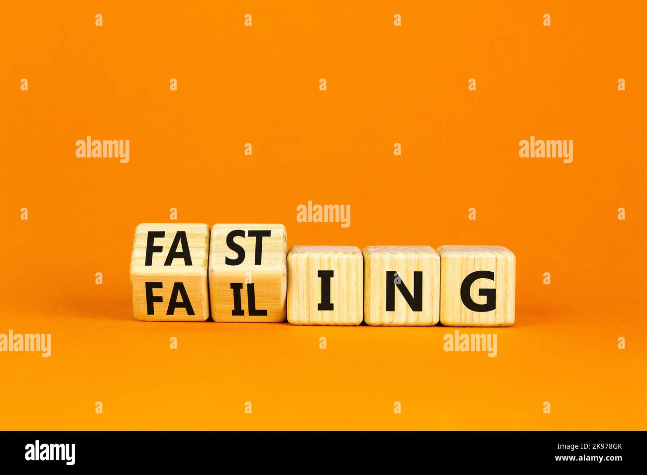 Fasting or failing symbol. Concept words Fasting or Failing on wooden ...