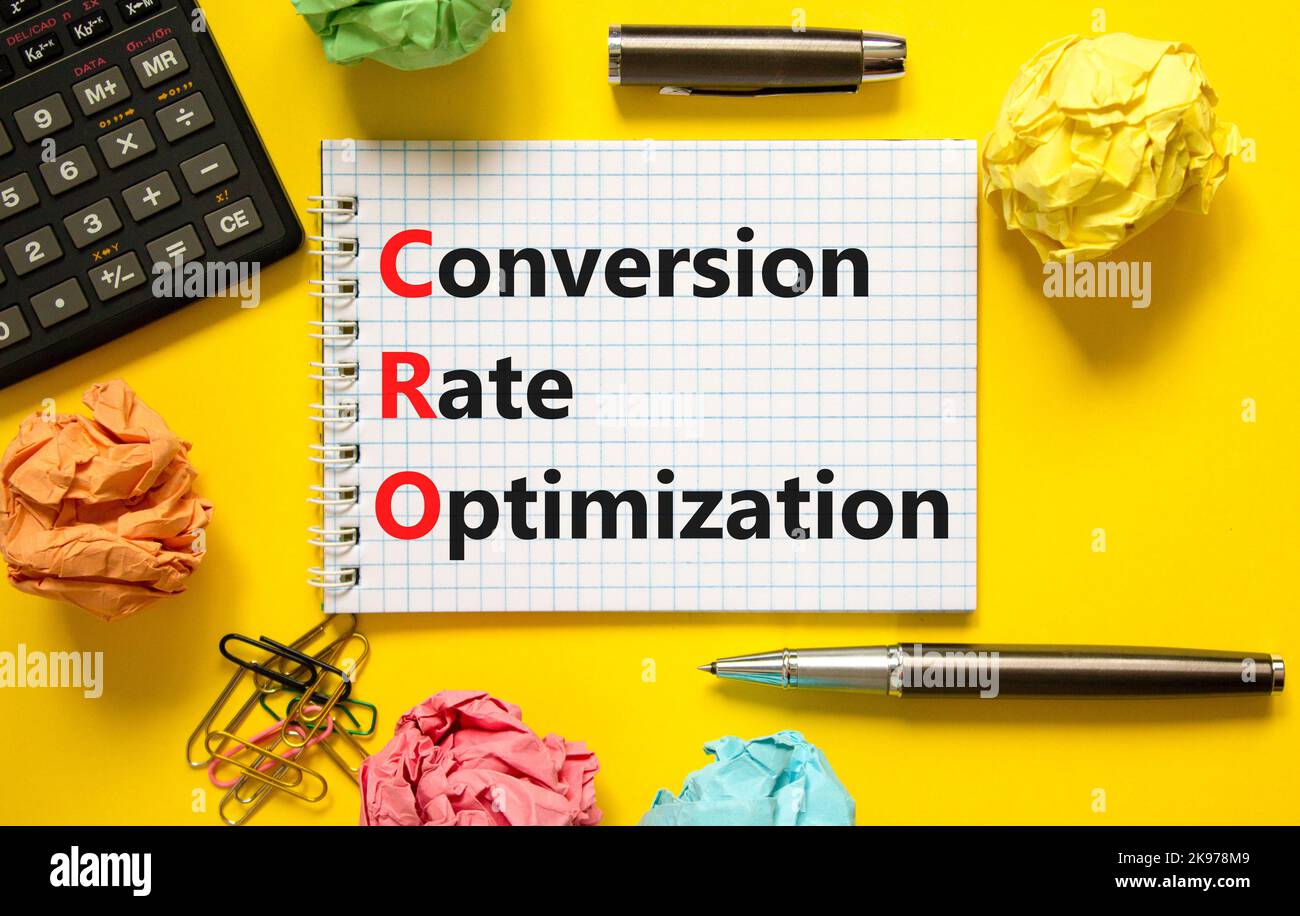 CRO conversion rate optimization symbol. Concept words CRO conversion ...