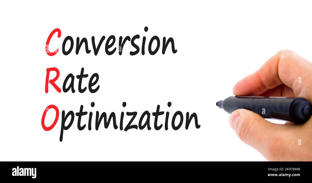 CRO conversion rate optimization symbol. Concept words CRO conversion ...