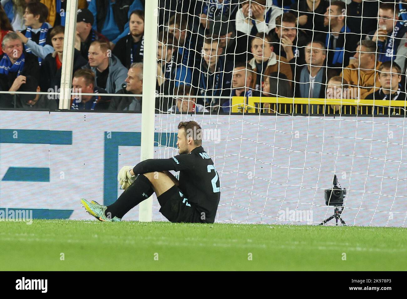 Brugge, Belgium, 26 October 2022, Club's goalkeeper Simon Mignolet ...