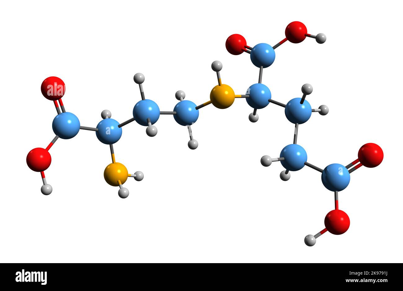 3D image of Saccharopine skeletal formula - molecular chemical ...