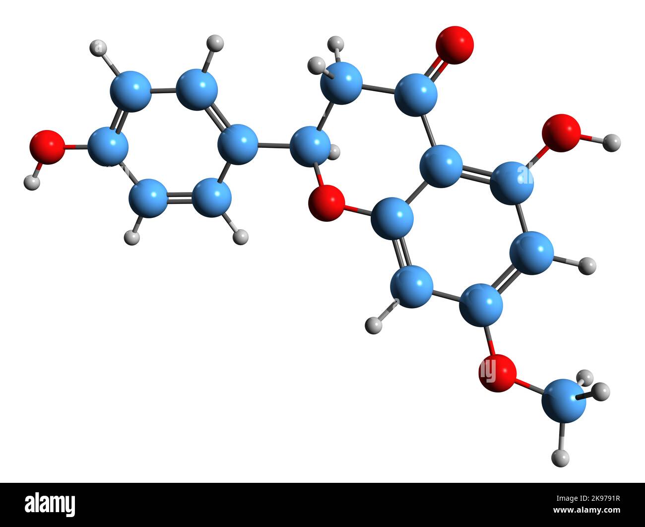 3D image of Sakuranetin skeletal formula - molecular chemical structure ...