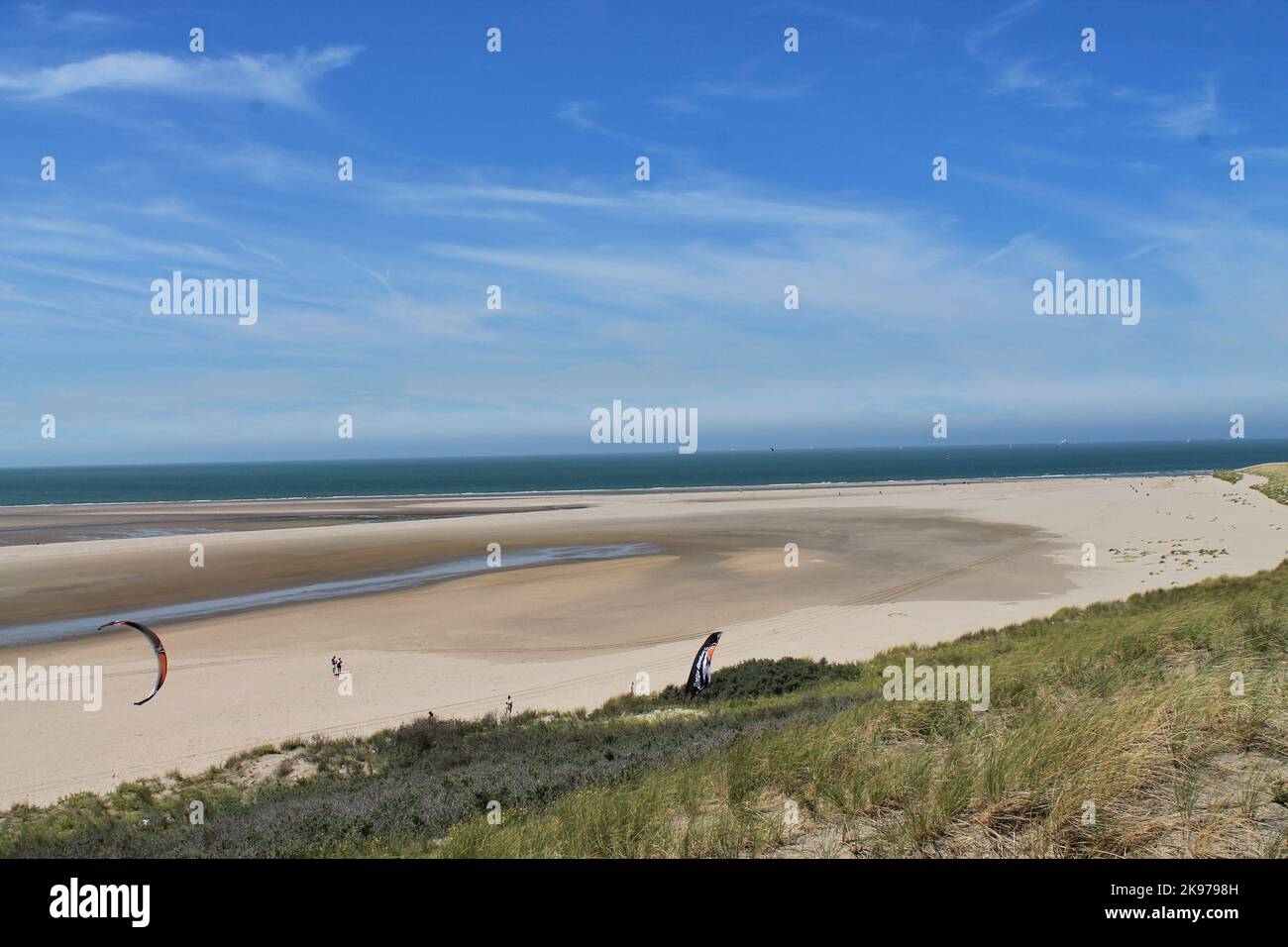 An aerial view of a sandy beach during tide period Stock Photo - Alamy