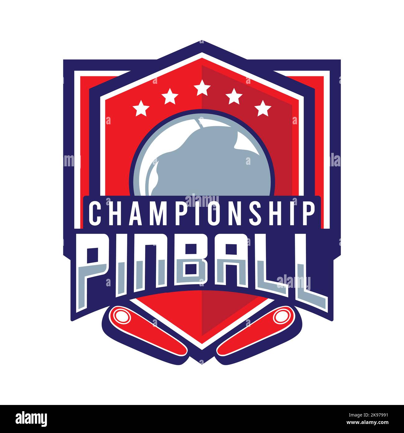 Pinball Game Arcade Vintage Retro Badge Emblem Hipster Logo Vector Icon ...