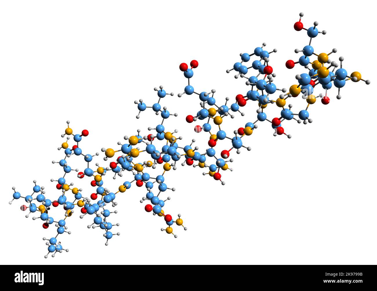 3D image of Secretin skeletal formula - molecular chemical structure of water homeostasis ...