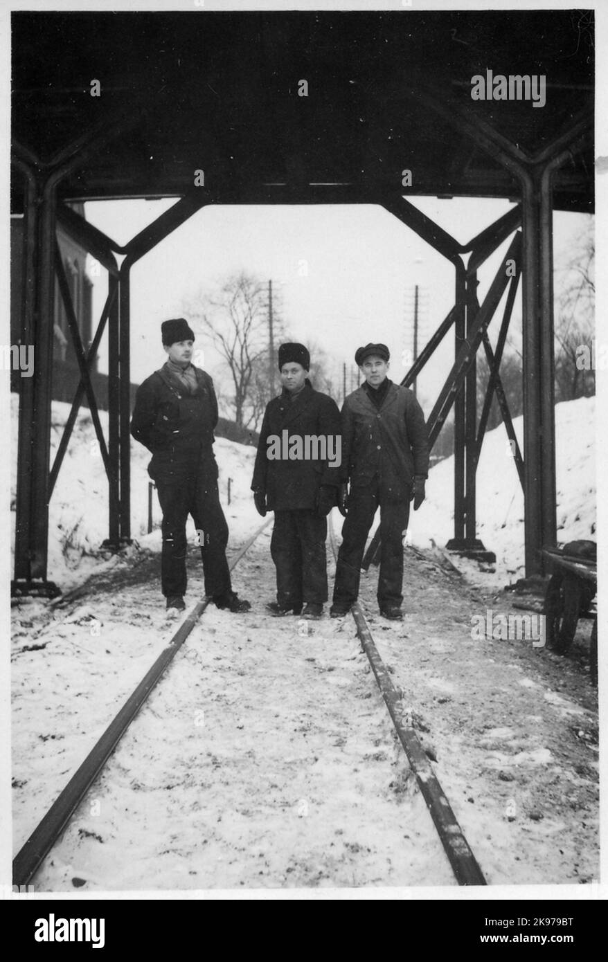 Welding work under bridge Stock Photo - Alamy