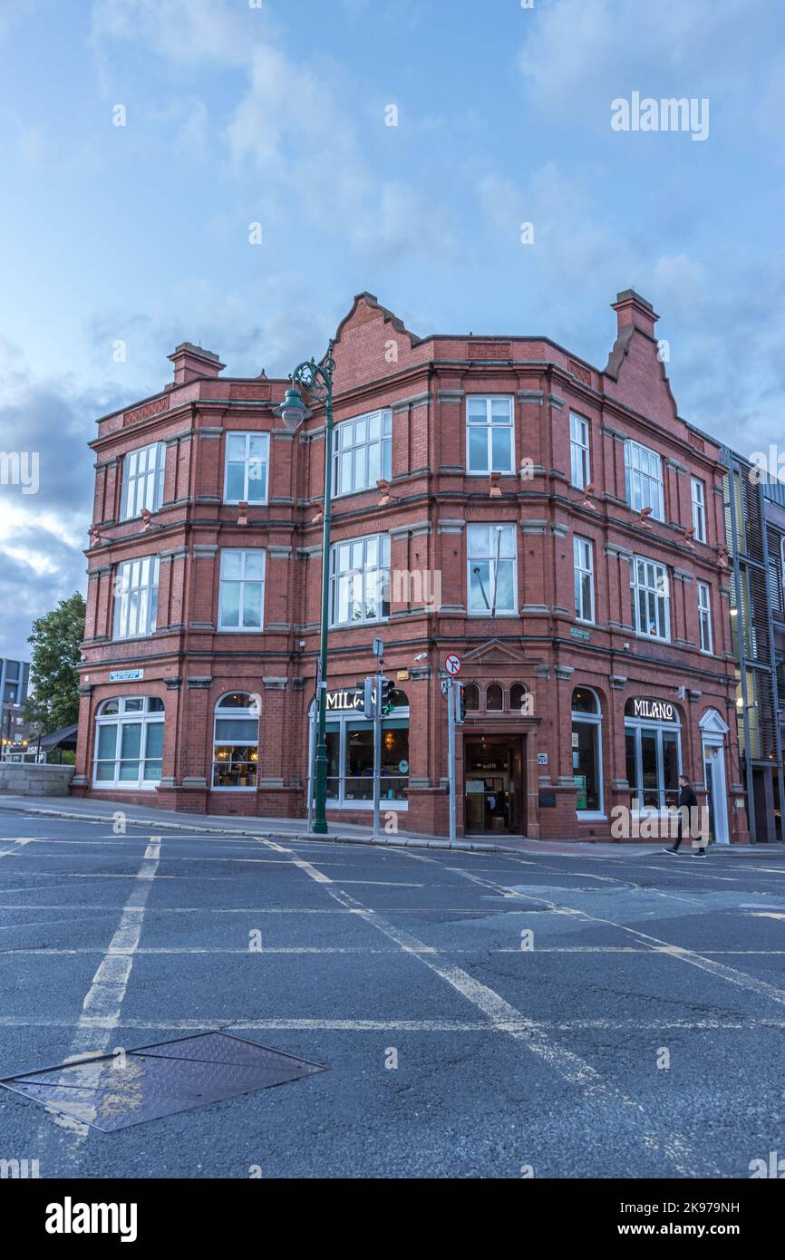 Dublin, Ireland - July 7 2022 "Dublin streets during the sunset, Baggot ...