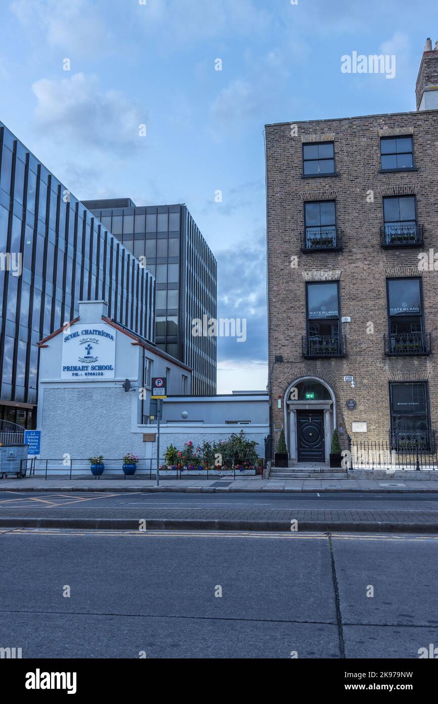 Dublin, Ireland - July 7 2022 "Dublin streets during the sunset, Baggot Street Upper Stock Photo ...