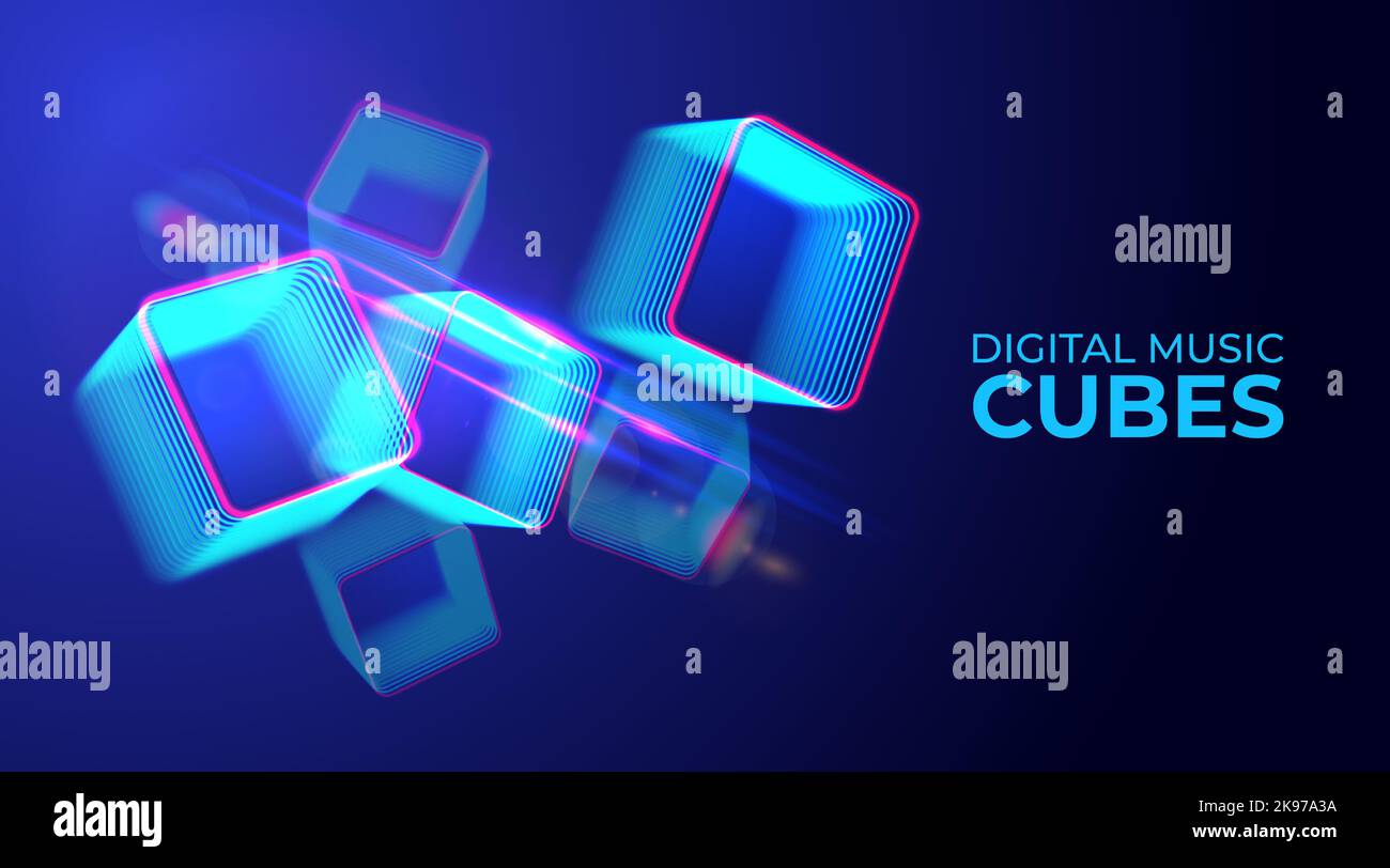 3d led cube Stock Vector Images - Alamy