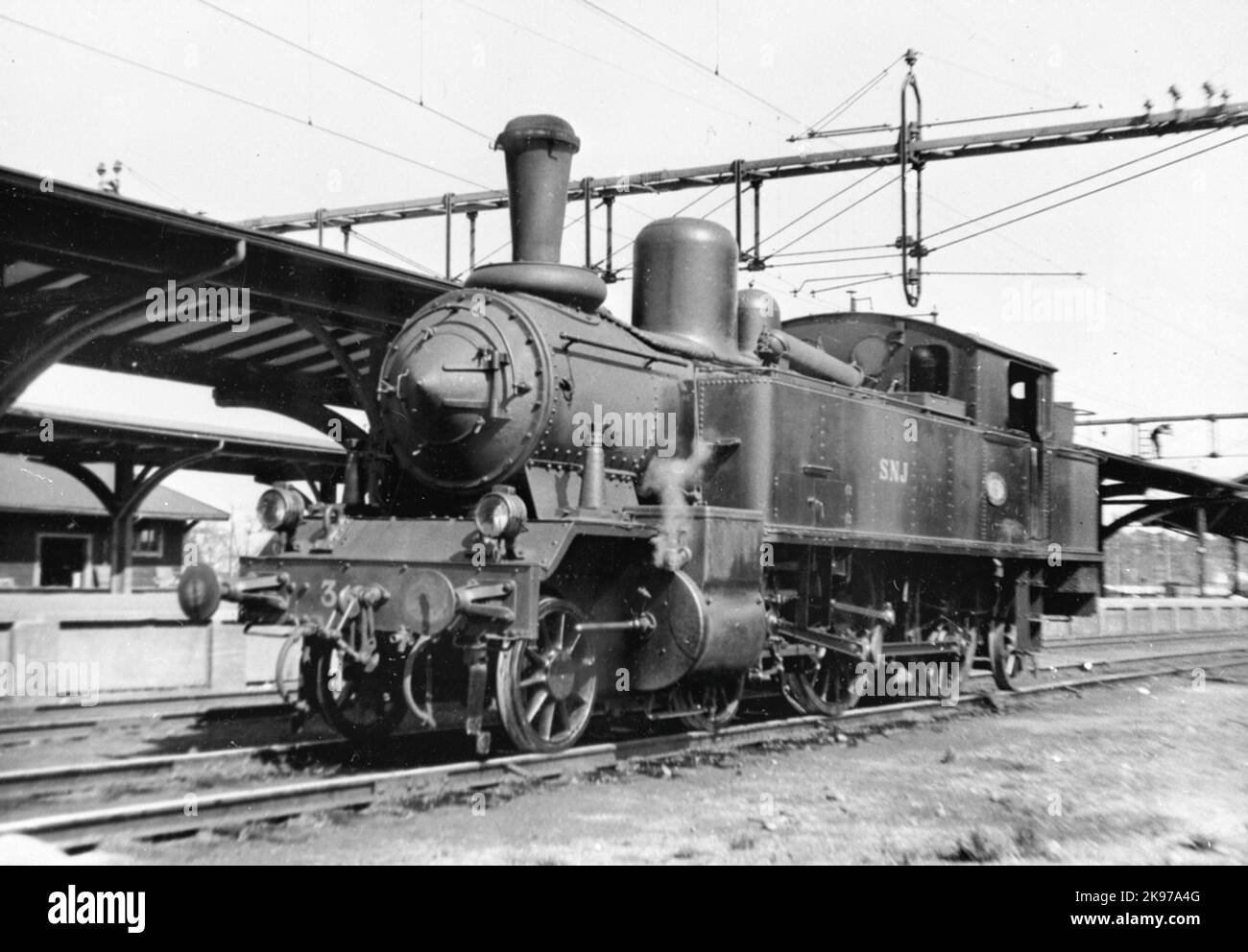 SNJ Lok 3stockholm - Nynäs Railway made 1901, compound location, 1945 T Domnarvet, where fitted ...