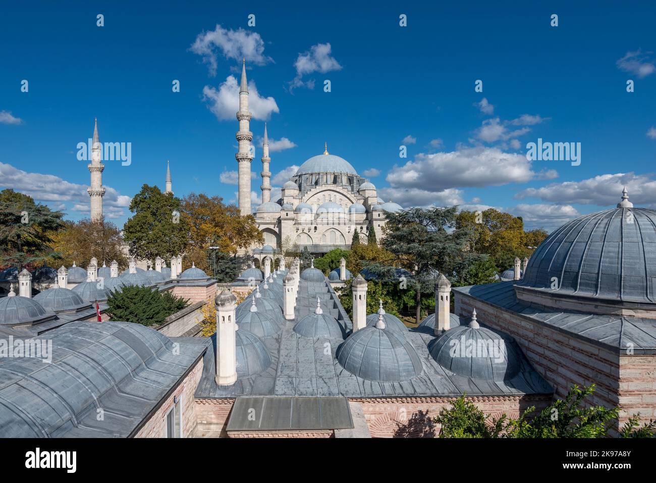 Famous Suleymaniye Mosque Complex in Fatih district of Istanbul, Turkey ...