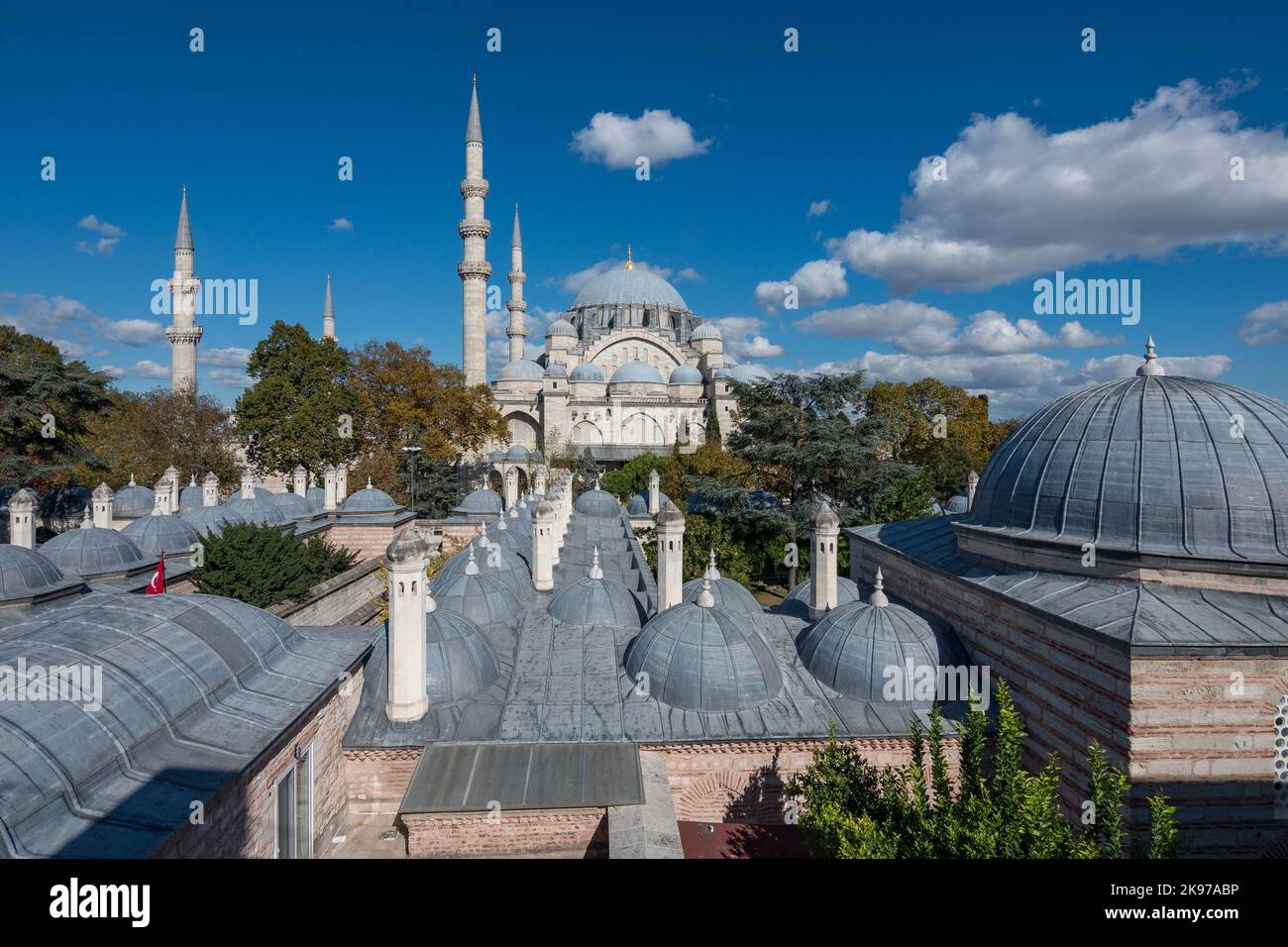 Famous Suleymaniye Mosque Complex in Fatih district of Istanbul, Turkey ...
