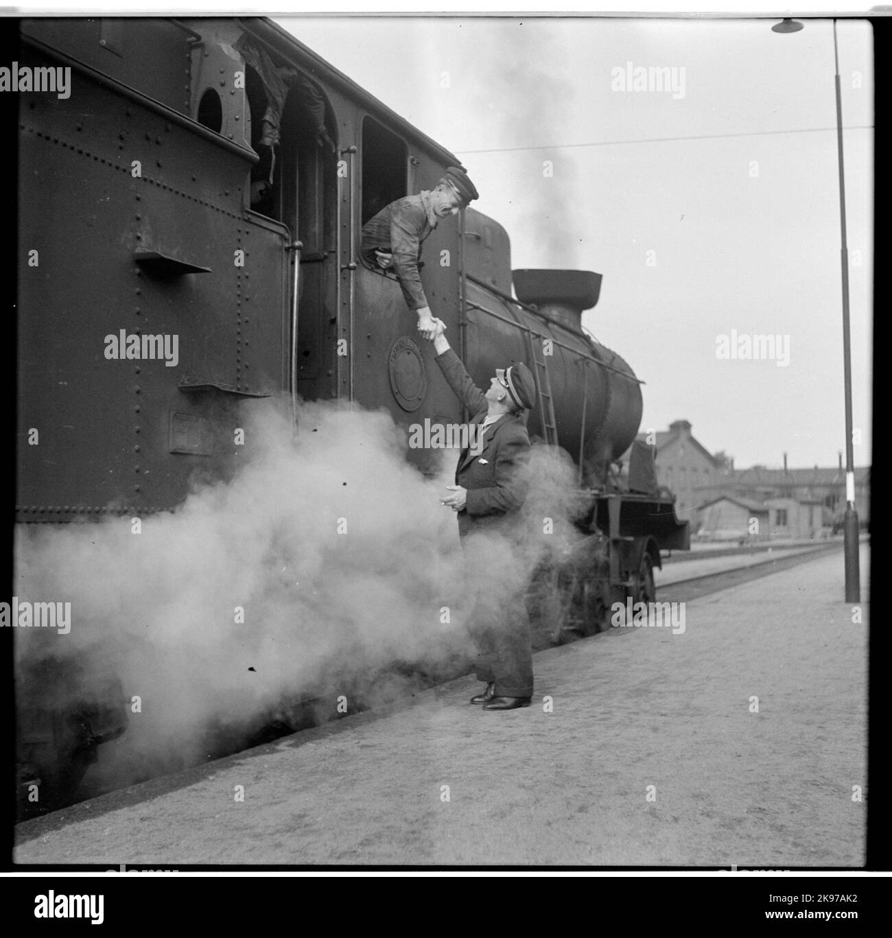 State Railways, SJ's staff at station Stock Photo - Alamy