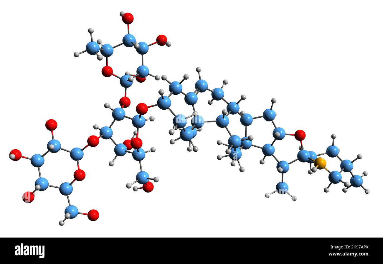 3D image of Solasonine skeletal formula - molecular chemical structure ...