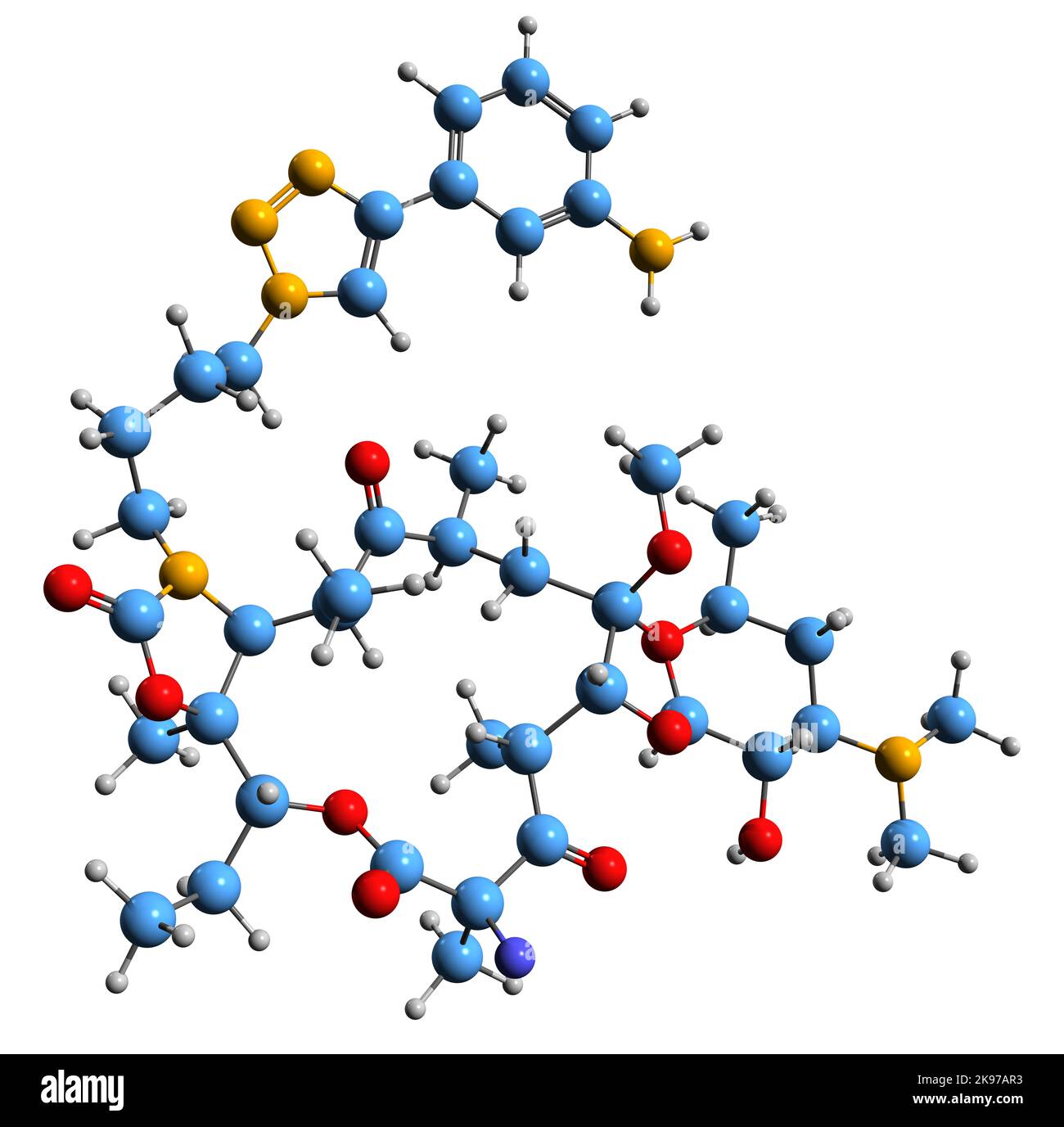 3D image of Solithromycin skeletal formula - molecular chemical ...