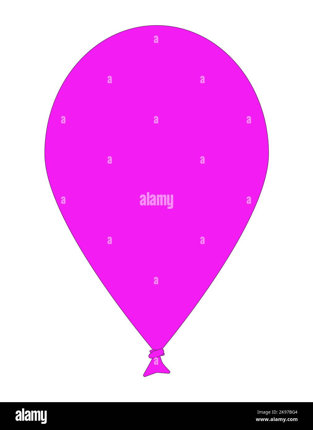 A graphic illustration of a Balloon in Pink for use as an icon, logo or ...