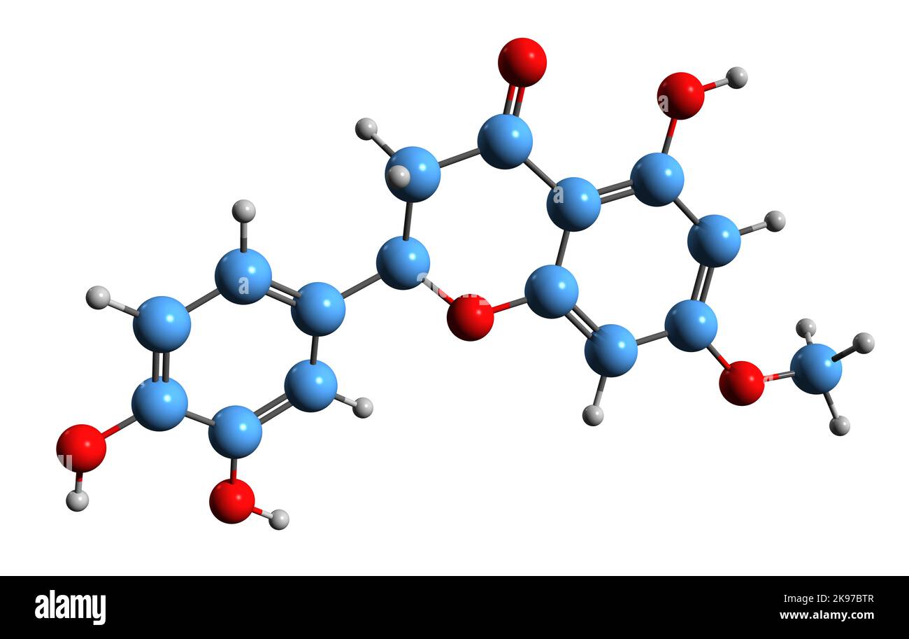 3D image of Sterubin skeletal formula - molecular chemical structure of ...