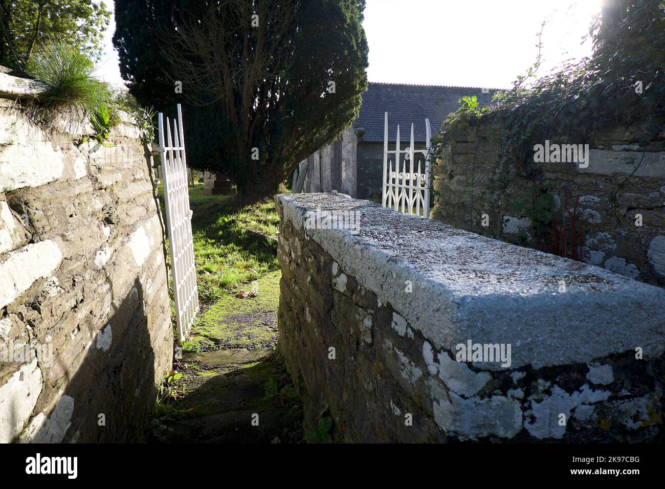 Helland Cornwall UK 10 25 2022 village centre Stock Photo - Alamy