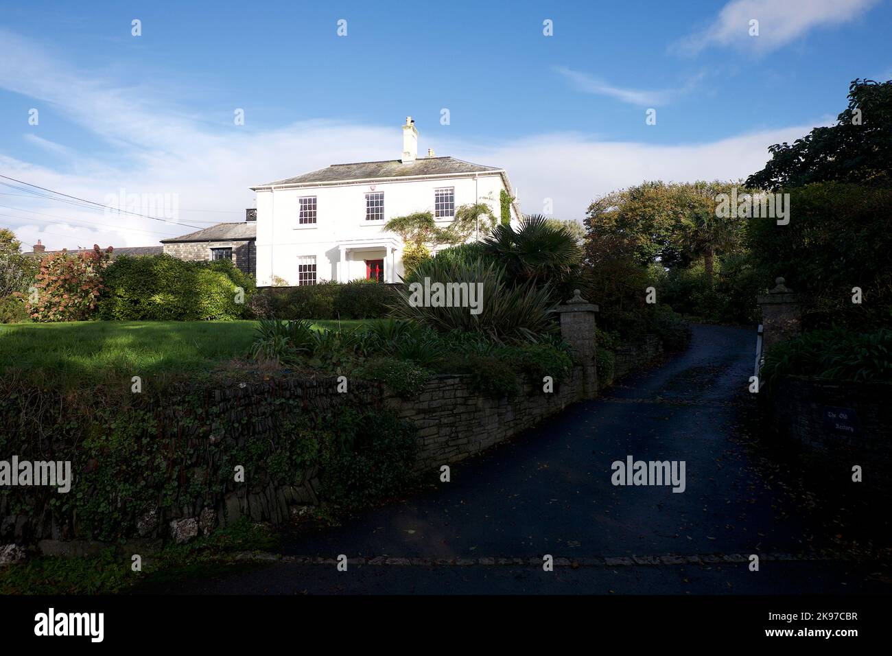 Helland Cornwall UK 10 25 2022 village centre Stock Photo - Alamy