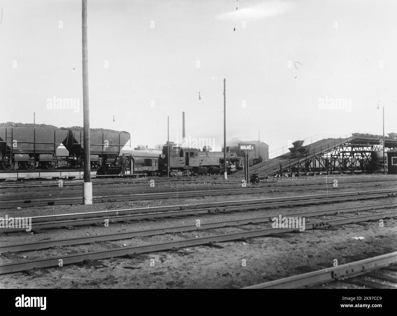 The location with a steam locomotive State railways, SJ SB. One of the ...