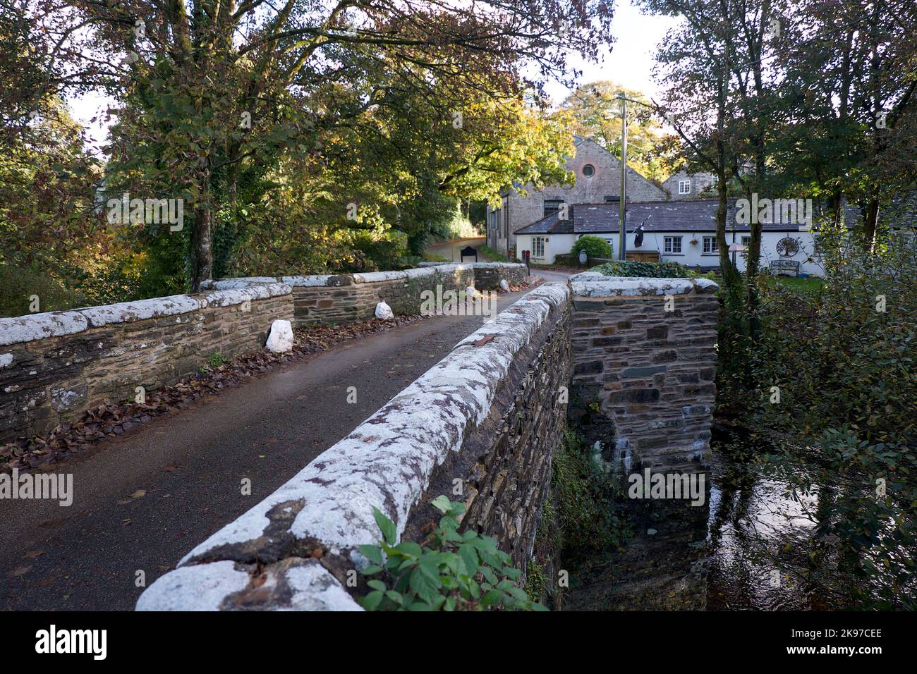 Helland Cornwall UK 10 25 2022 village centre Stock Photo - Alamy
