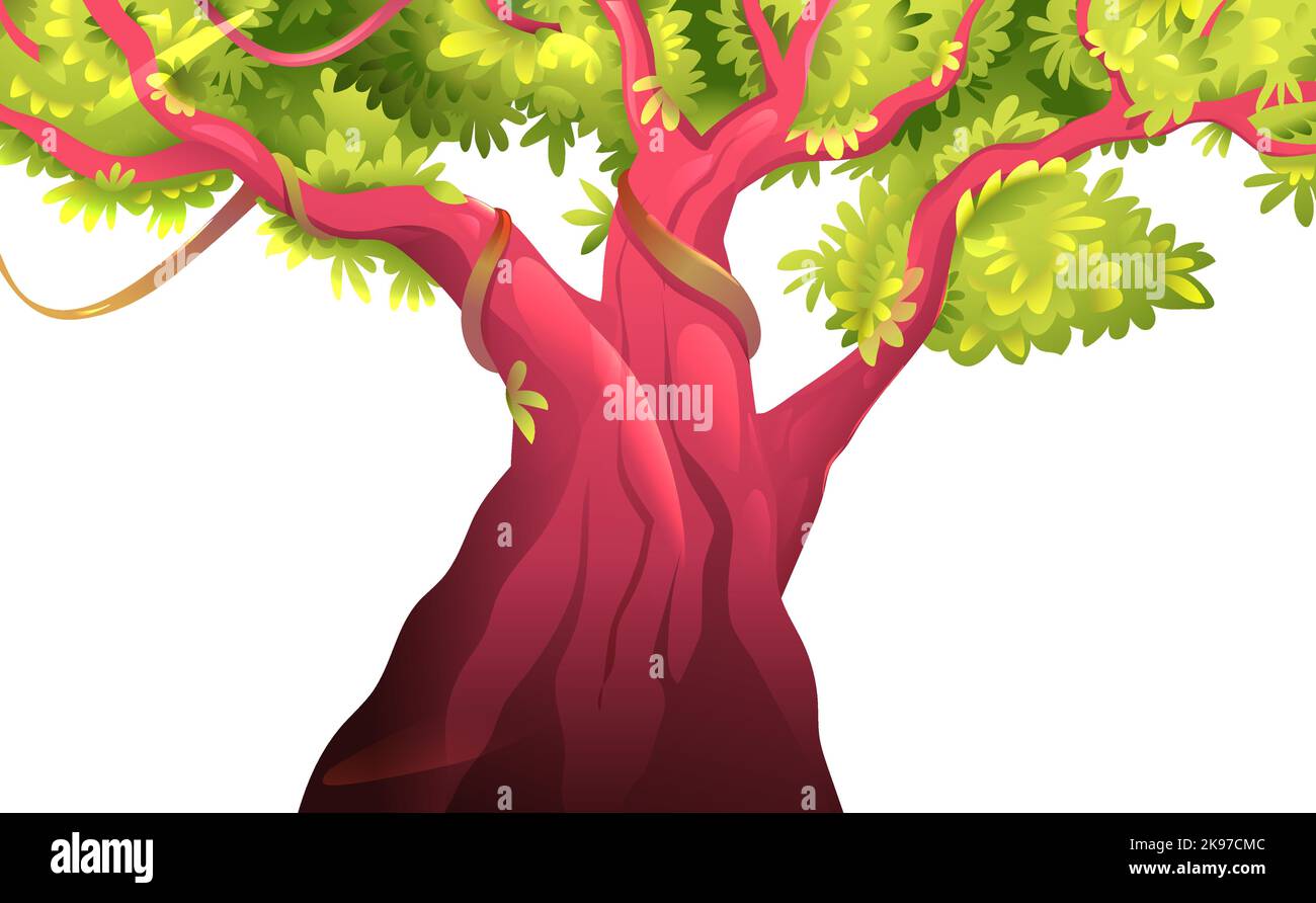 Cartoon big old tree hi-res stock photography and images - Alamy