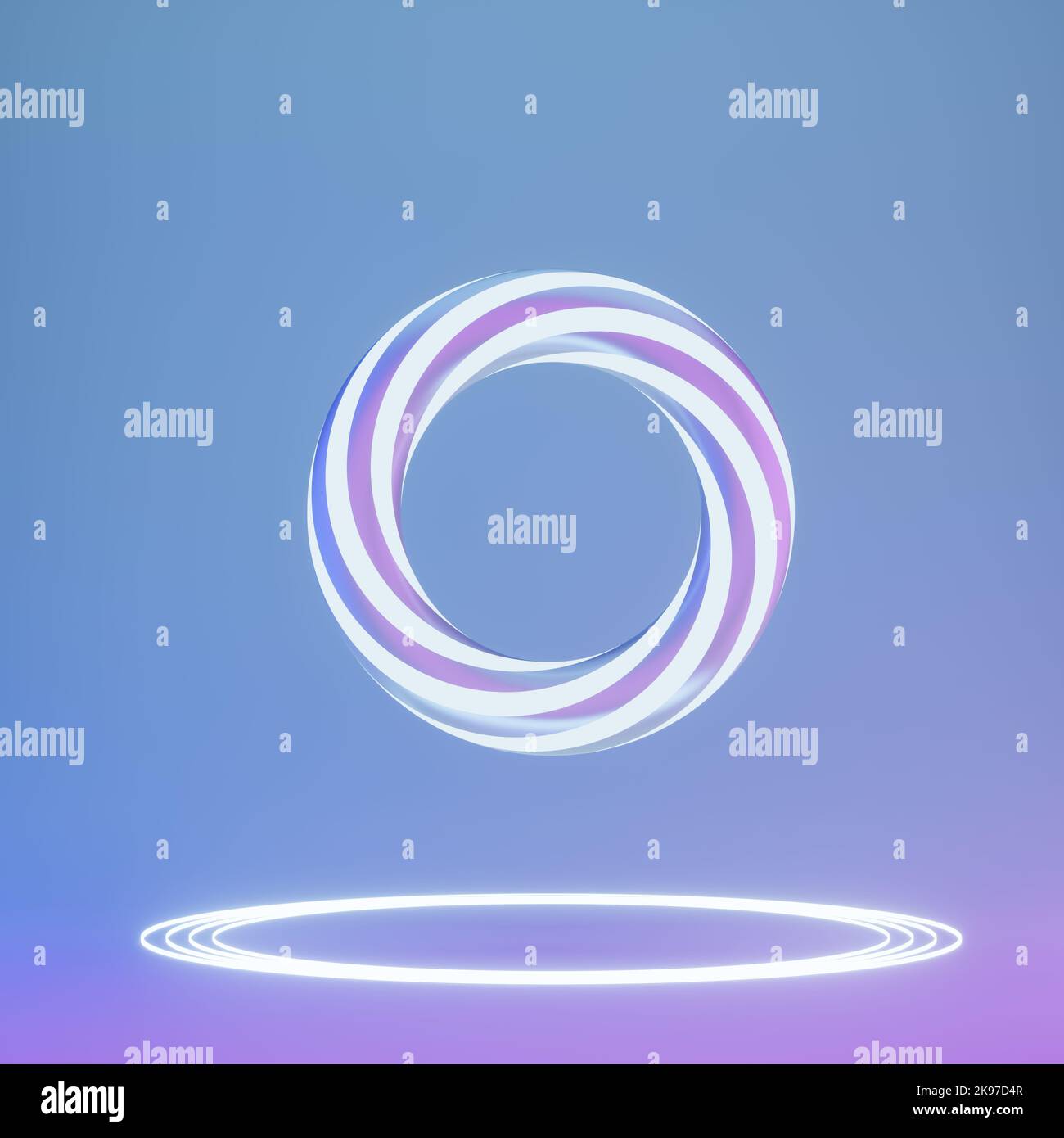 3d render of retro colored glowing torus Stock Photo - Alamy