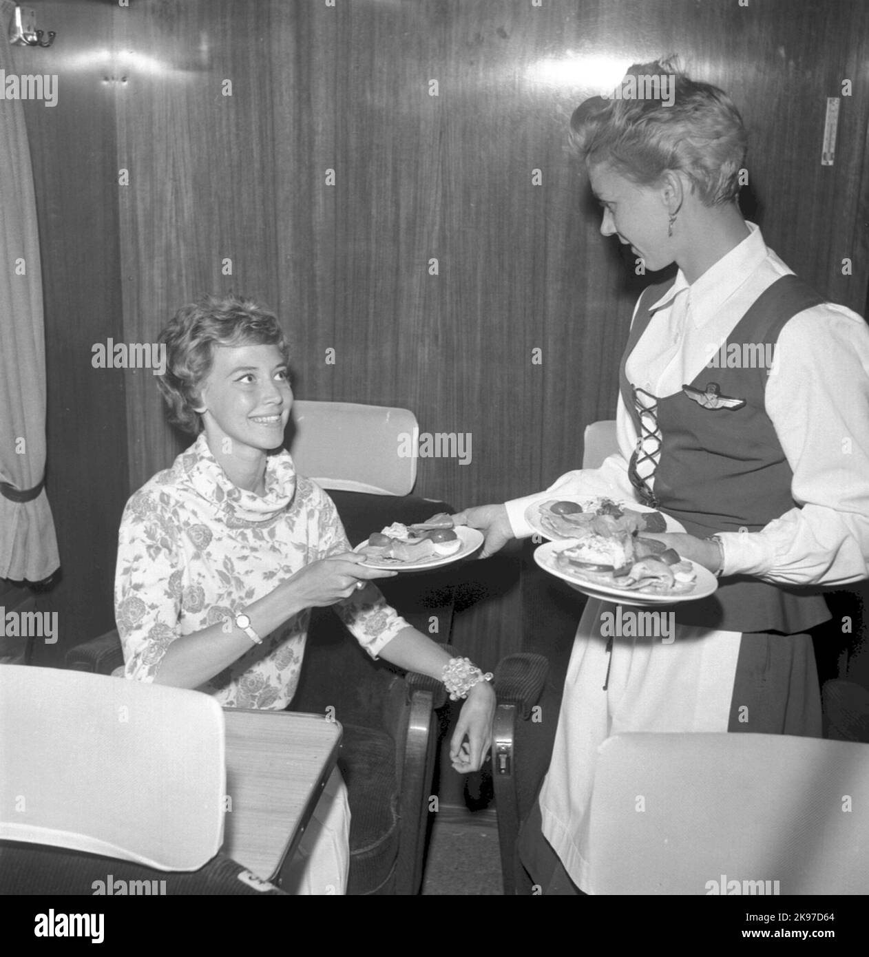 State Railways, SJ. Mälar Queen Eva Brisborg is served in the ...