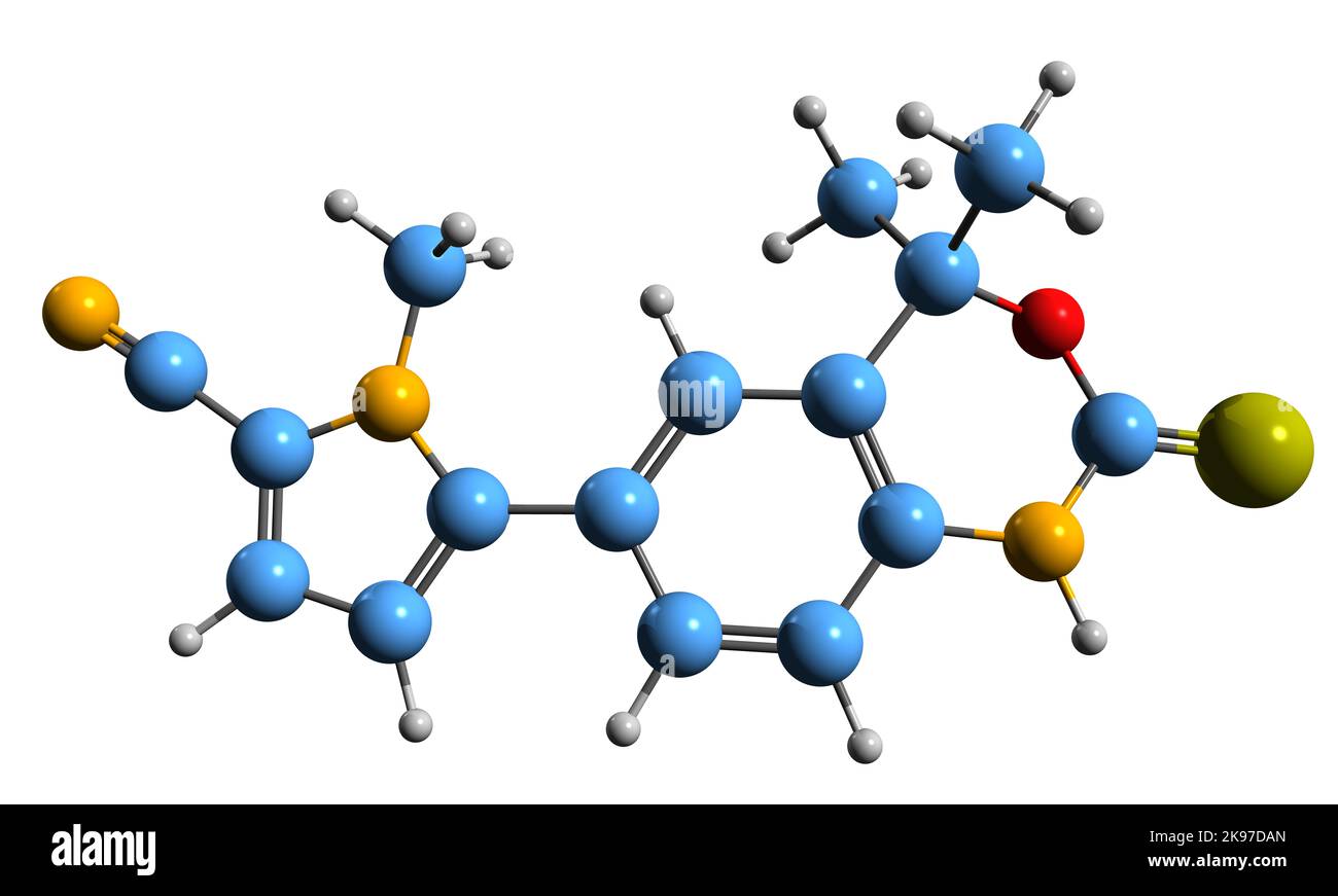 3D image of Tanaproget skeletal formula - molecular chemical structure ...