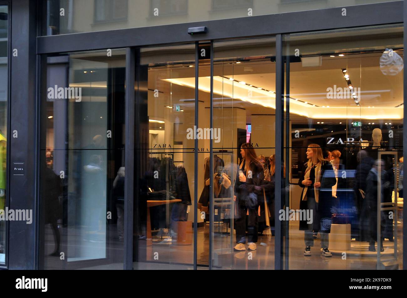 Copenhagen/Denmark/26 October 2022/Zara spainish retail store on ...