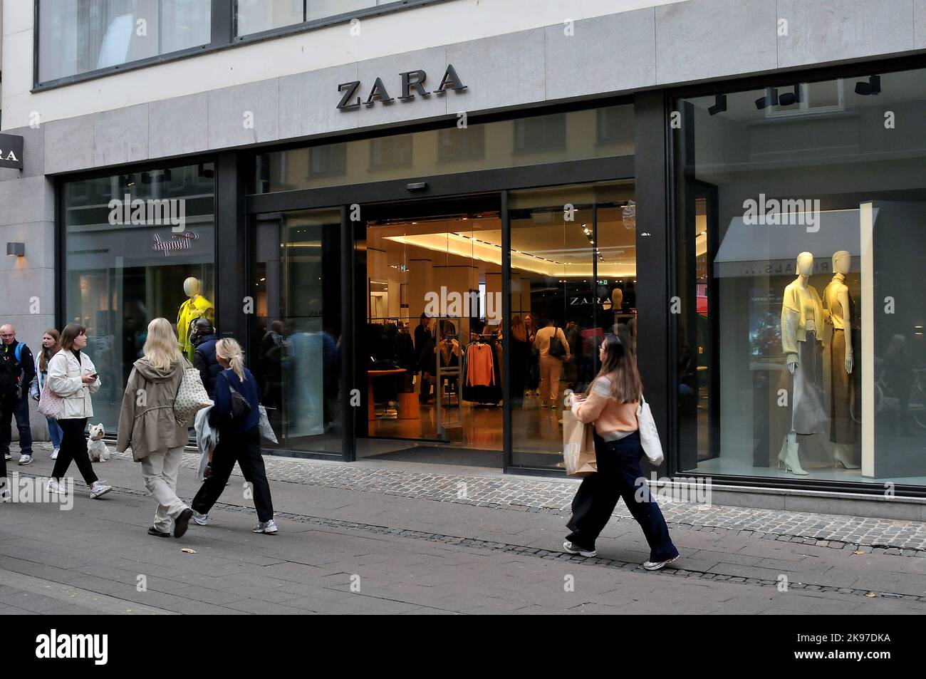 Copenhagen/Denmark/26 October 2022/Zara spainish retail store on ...
